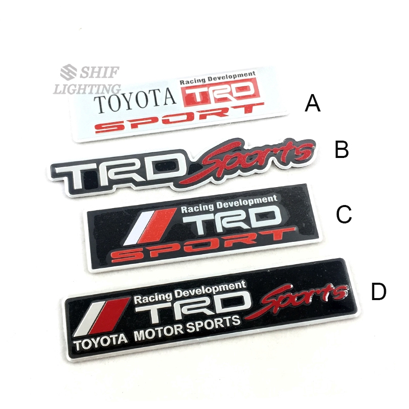 1 x Aluminum TRD SPORT TOYOTA Logo Car Auto Decorative Rear Emblem ...