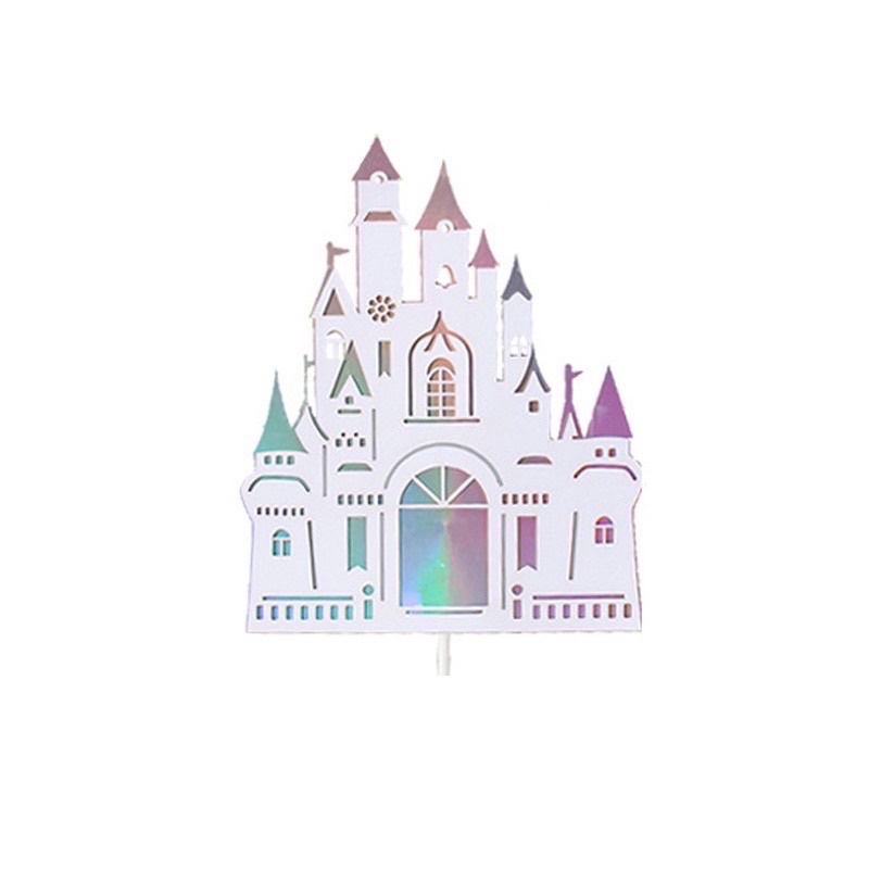 3D Fantasy Castle Cake Topper Disney Princess Castle Happy Birthday ...