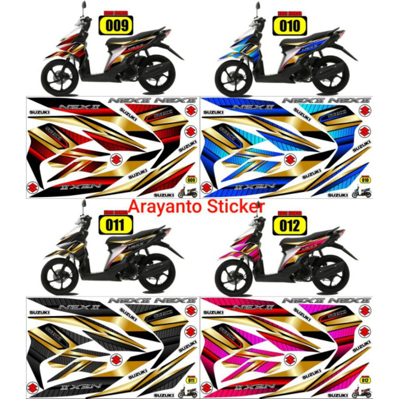 Suzuki Nex II Nex 2 Semifullbody Striping Decal Sticker Variation Rz003 ...