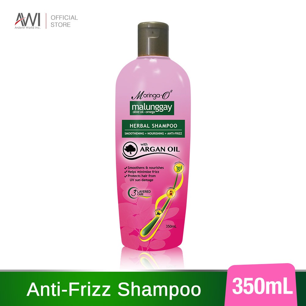 Moringa-O2 Herbal Frizz Shampoo with Argan Oil 350mL | Shopee Philippines