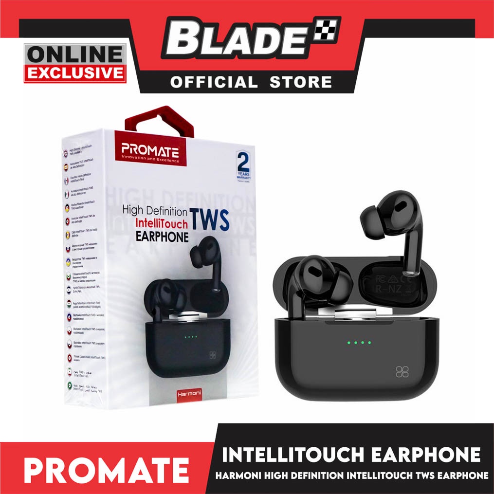 Promate Bluetooth Earphone with Charging Case 400mah Harmoni (Black ...