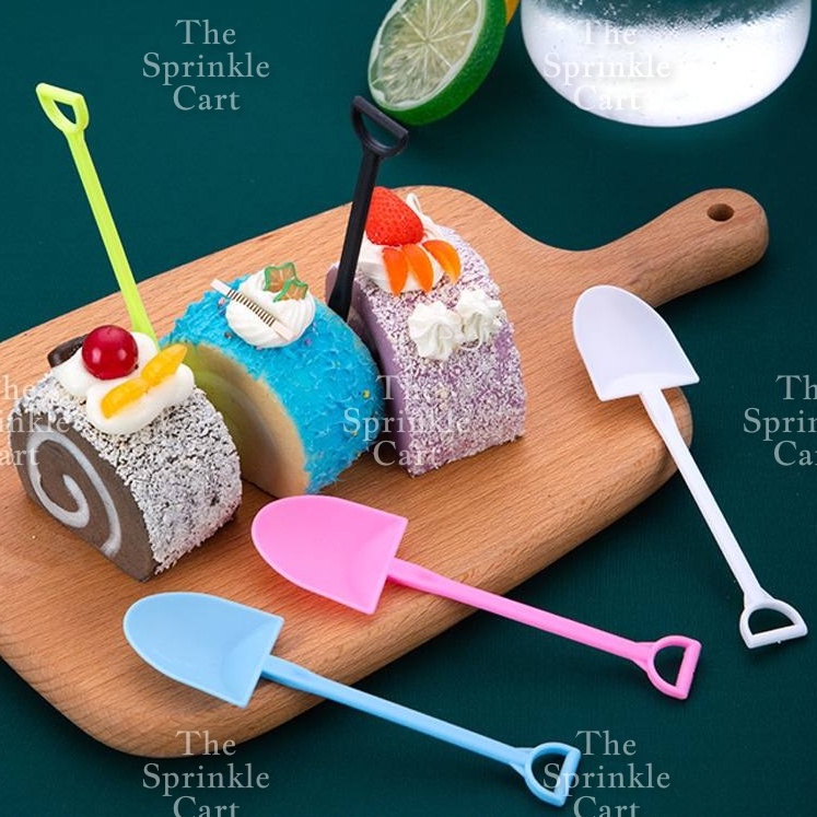 Boxcake Shovel Spoon Cute Minispoon Disposable Dessert Cake | Shopee ...