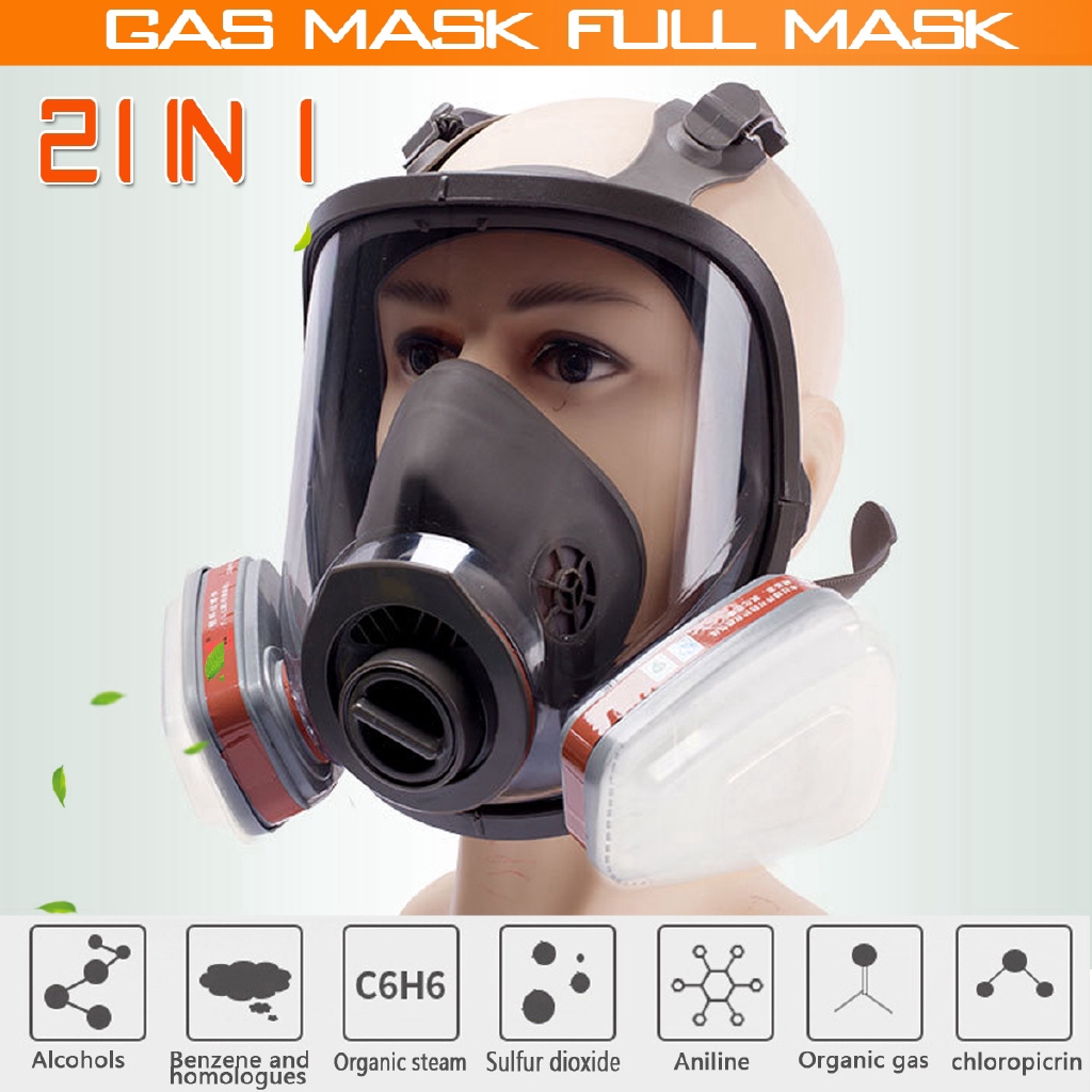 【Upgrade】25 in 1 Chemical Gas Mask Chemical Biological Radioactive ...