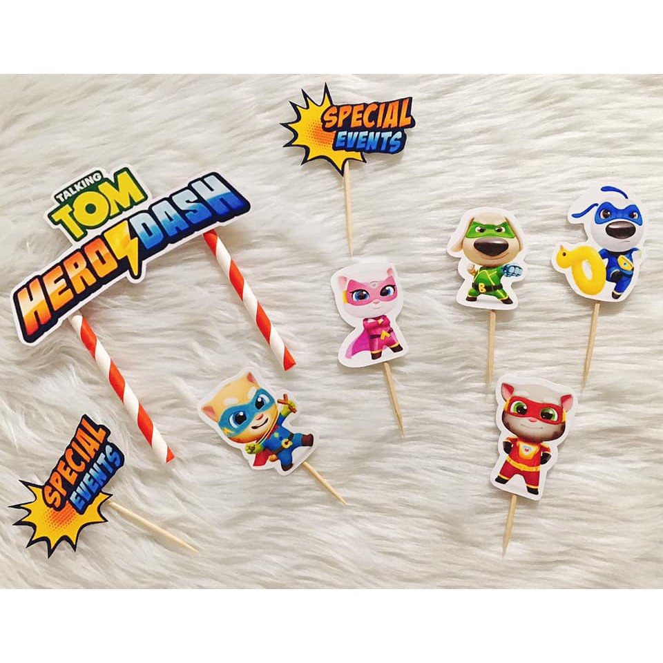 TALKING TOM HERO DASH Personalized Cake toppers! Free to add the name ...