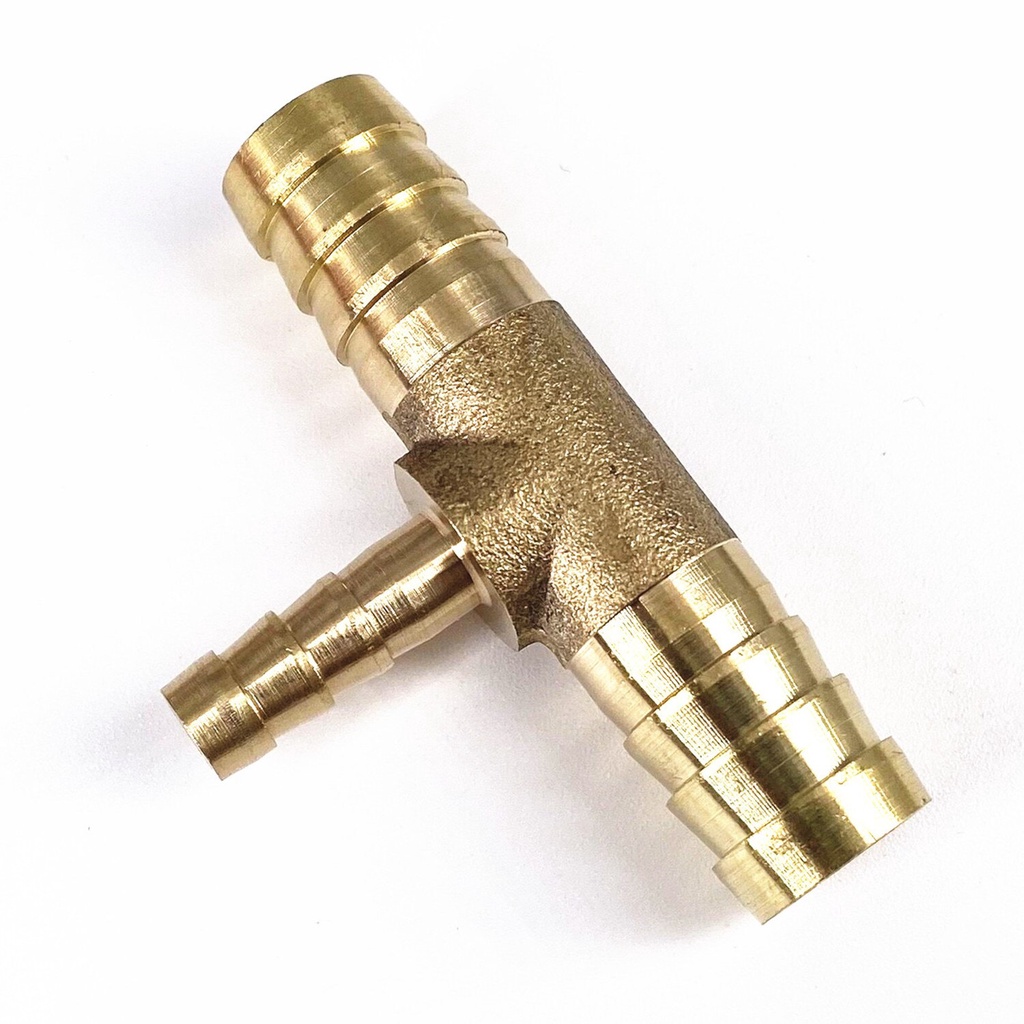 Hose Barb 4mm 5mm 6mm 8mm 10mm 12mm 14mm 16mm Tee Type Reducing Brass Barbed Pipe Fitting ...