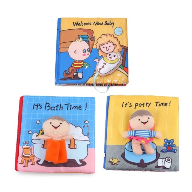 Bath Time / Potty Time / New Baby Cloth Books / Quiet Books for Babies ...