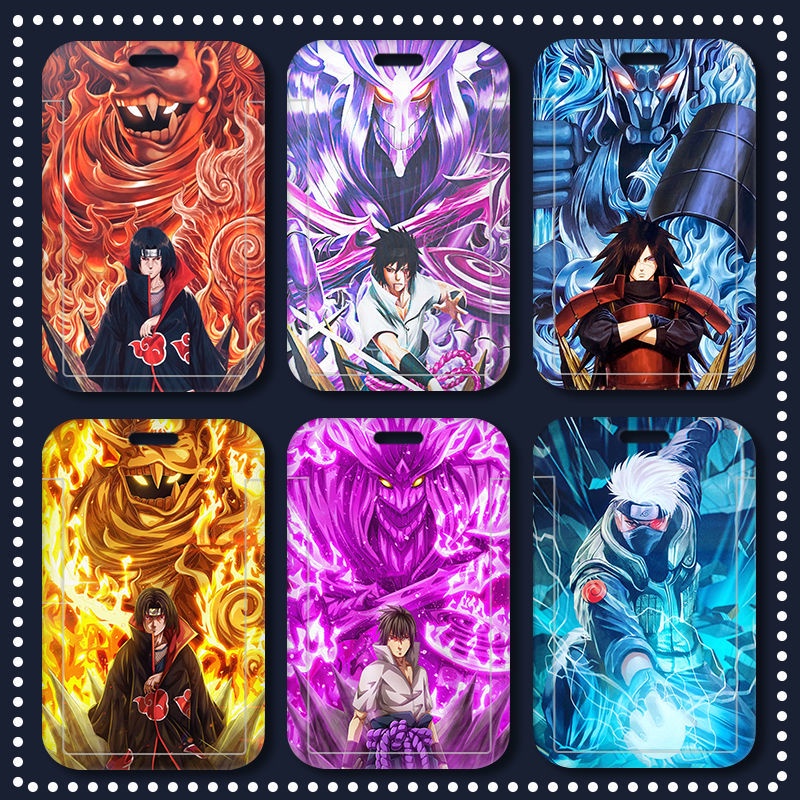 Anime Cartoon Naruto Hatake Kakashi/ Uchiha Sasuke Student School ID ...