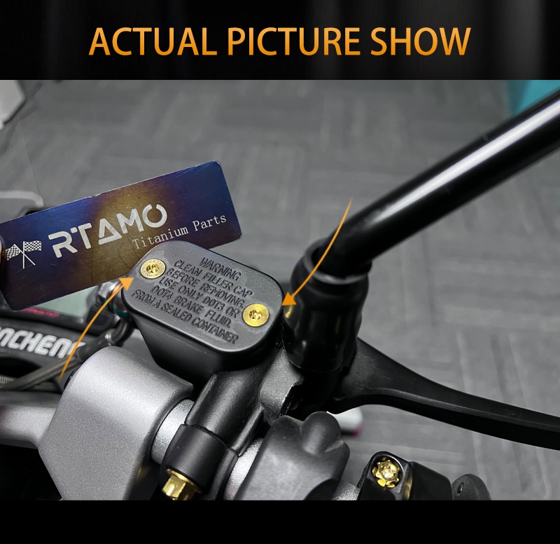 RTAMO Titanium Gr5 M4x6-35L Brake Fluid Bolt SHOEI AGV Helmet Bolt Nmax ...