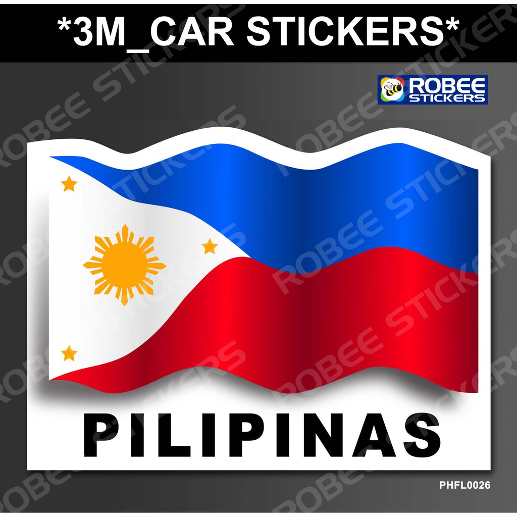 Sticker Decal Philippine Flag 3M Die Cut | Shopee Philippines