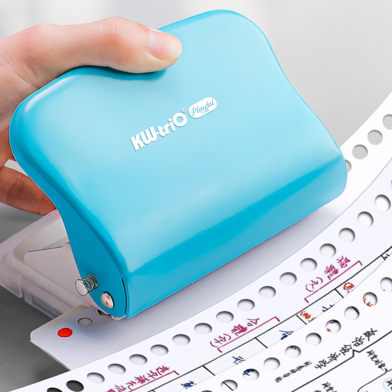 KW-trio 6-Hole Paper Punch Handheld Metal Hole Puncher Capacity 6mm for ...