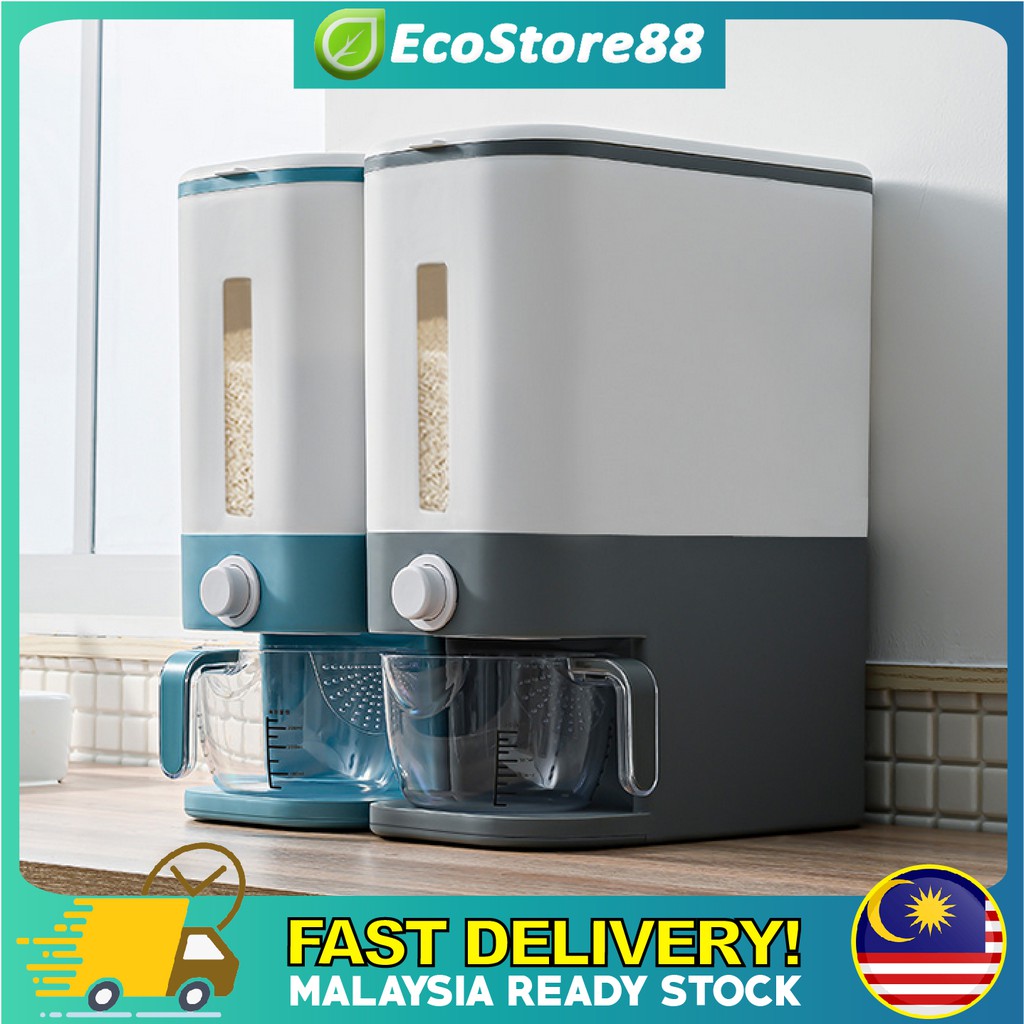 Smart Auto Rice Dispenser 12KG Automatic Storage Box Measuring Tank ...