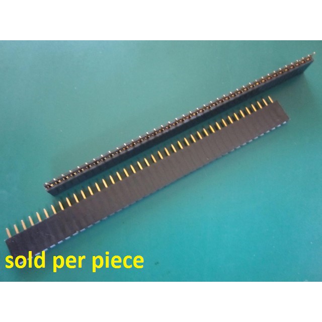 Single Row Straight Female Pin Header Strip 40Pin 2.54mm | Shopee ...