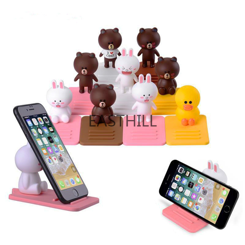 EASTHILL Cartoon Mobile Phone Holder Desk Stand Cute Bear Rabbit Phone ...