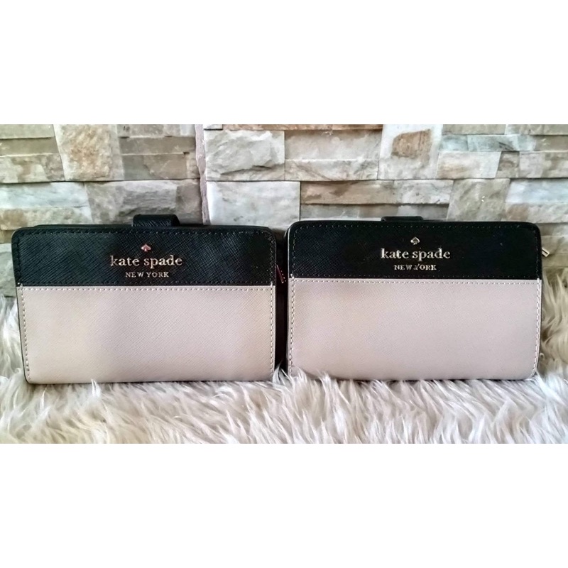 Kate Spade New York staci colorblock medium compact bifold wallet (Warm ...