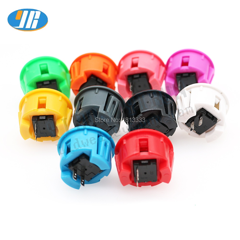 50pcs Copy Sanwa 30mm Arcade Push Button Switch Microswitch For DIY OBSF-30 Jamma Game Machine ...