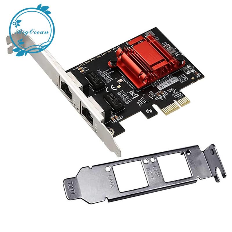 Dual-Port PCIe Gigabit Network Card with 82576 Two Ports LAN NIC Card ...