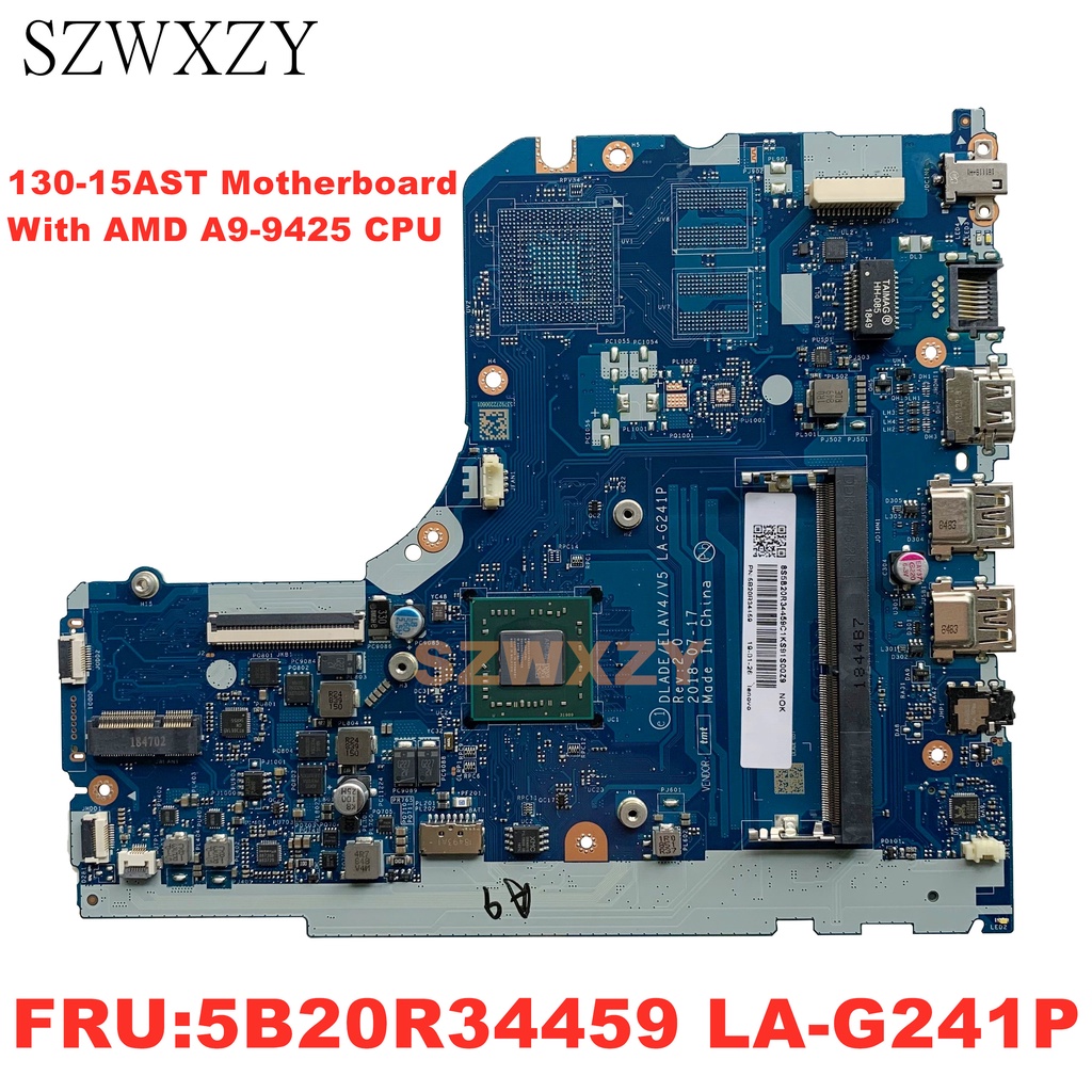 SZWXZY For Lenovo Ideapad 130-15AST Laptop Motherboard With AMD A9-9425 ...