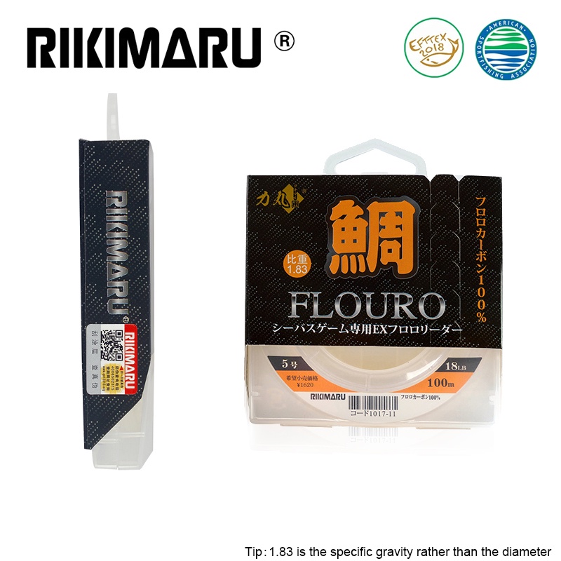 RIKIMARU "Carp Label 1.83" Pure Fluoro Carbon Shock Leaders For ...