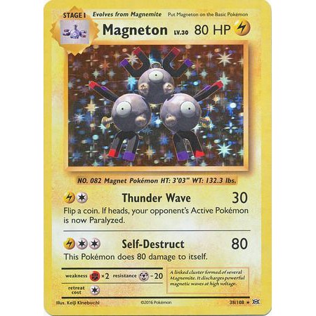 Pokemon TCG: Magneton - 38/108 - Holo Rare XY: Evolutions | Shopee ...