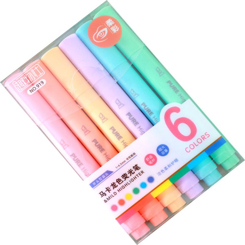 Dmw pastel/macaron color highlighter(6pcs in 1) | Shopee Philippines