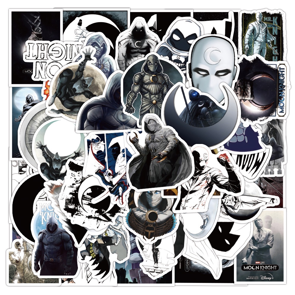 Y&P| Moon Knight Stickes Marvel Waterproof Graffiti Stickers Pack, 50 ...