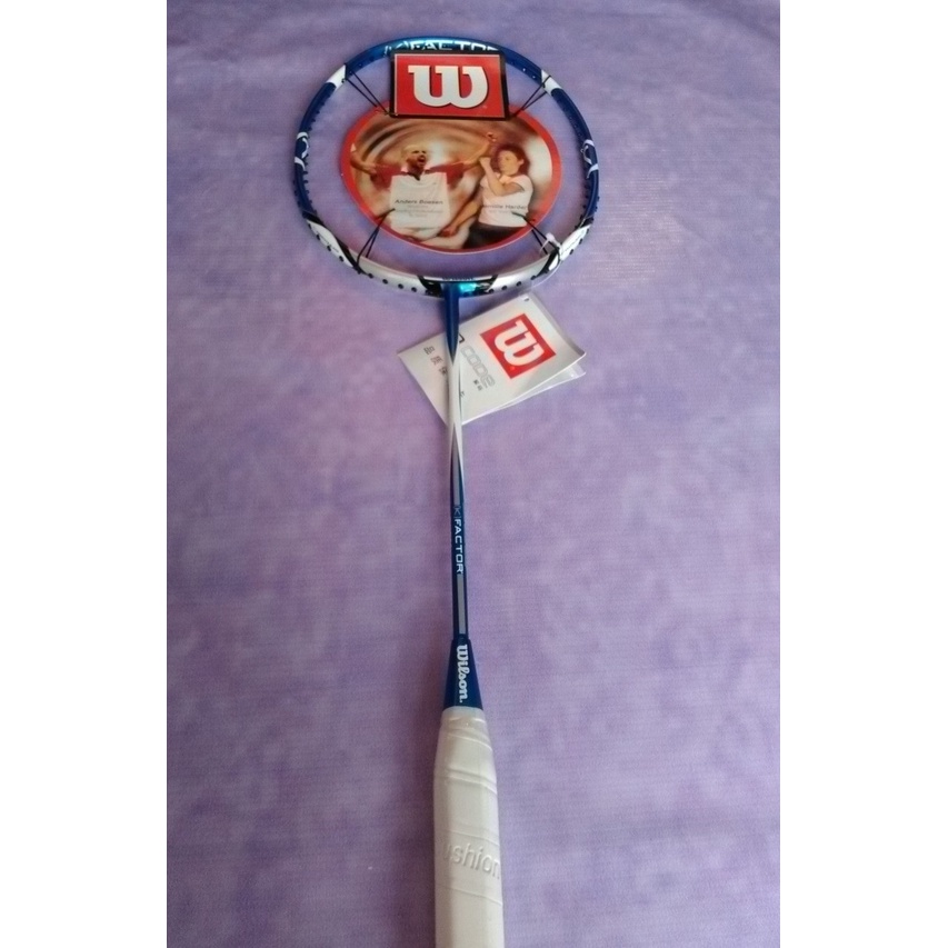 New WILSON K-Factor BADMINTON Racket FULL CARBON FREE TAS GRIP | Shopee ...