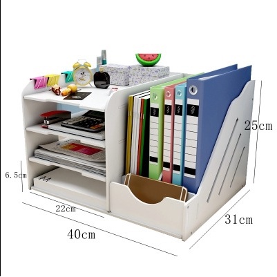 file rack office desk storage file organizer file rack paper tray ...