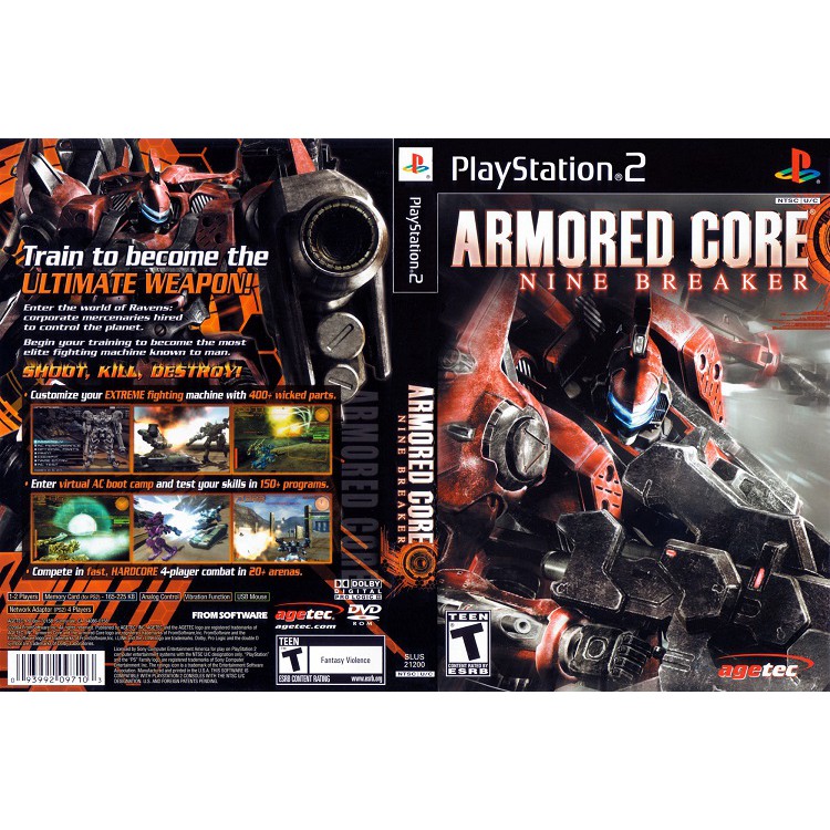 ARMORED CORE NINE BREAKER [PS2 US : DVD5 1 Disc] | Shopee Philippines