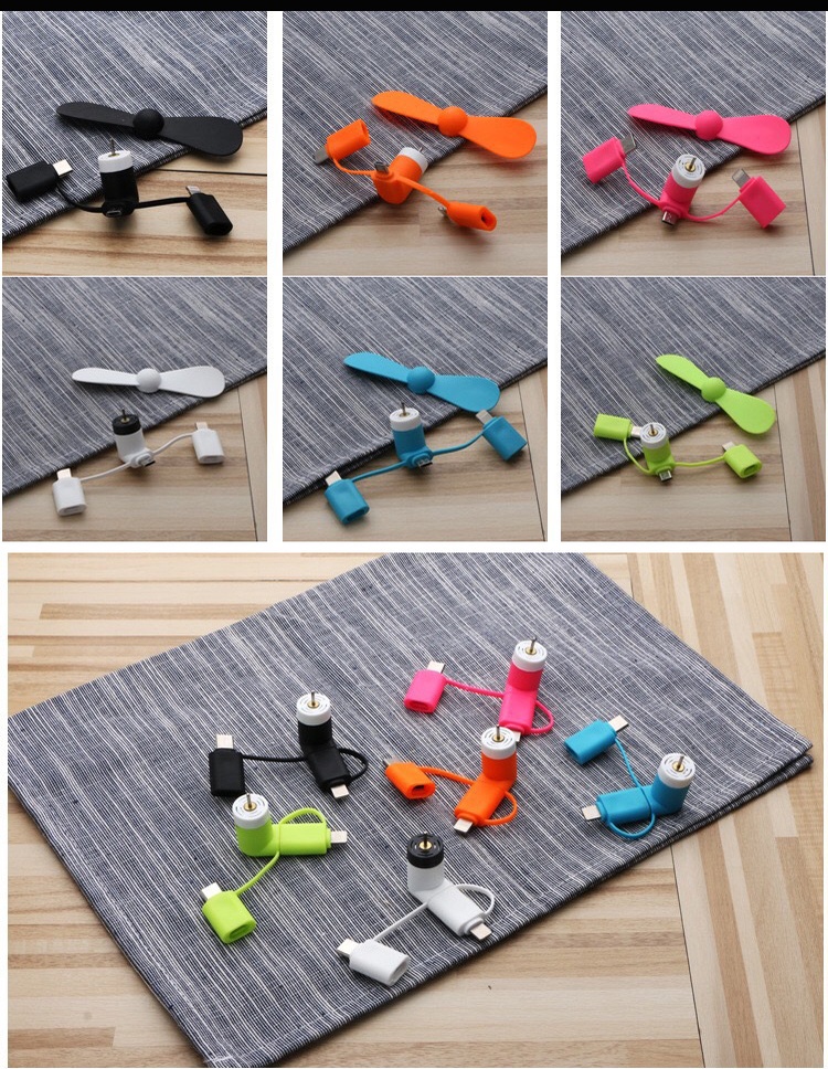 Portable Phone Fan 2 in 1 Type-C Small Mini Fan for Mobile Phone 手机风扇 ...