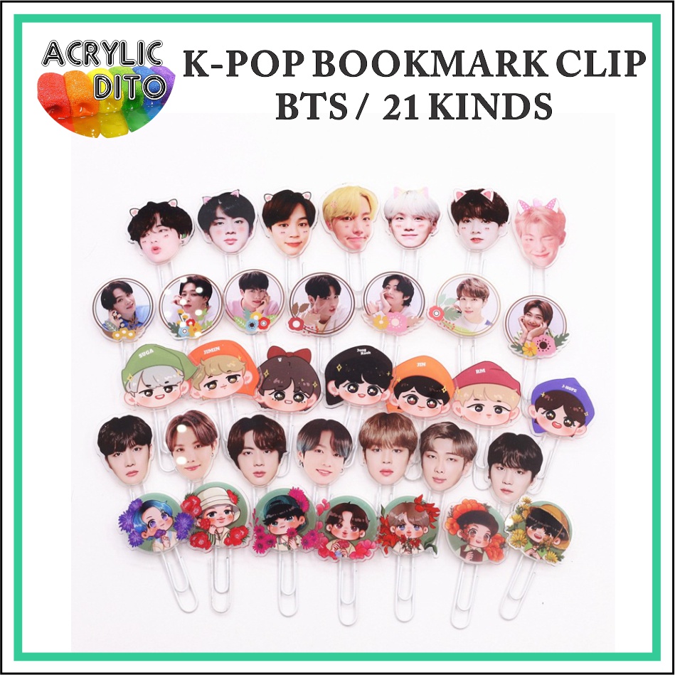 Bts Bookmark Paper Clip / Kpop K Pop Bookmarker Book Mark Bookmarks ...