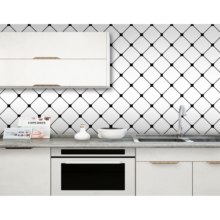 Marble Kitchen decorate Wallpaper Waterproof and Oil proof Stickers ...