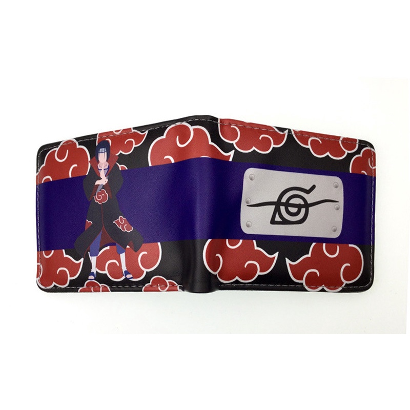 Naruto Akatsuki Men's Kids Short Wallet Fashion Anime Pattern Fold ...