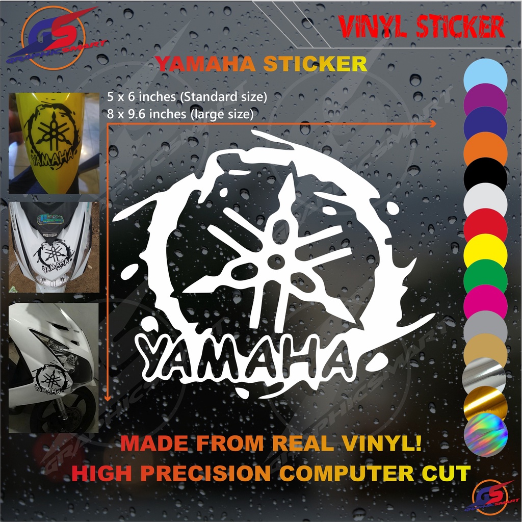 YAMAHA LOGO v2 Motorcycle Sticker Decal Vinyl | Shopee Philippines