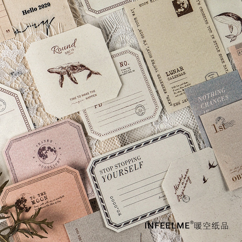 15Pcs Retro Antique Memo Pad Message Notes Decorative Vintage Notepad ...