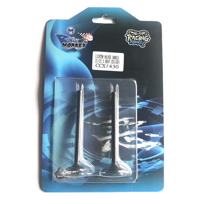 RACING MONKEY LIGHTENED VALVES 3 ANGLE FOR BEAT CDI/FI 21/25.5 | Shopee ...