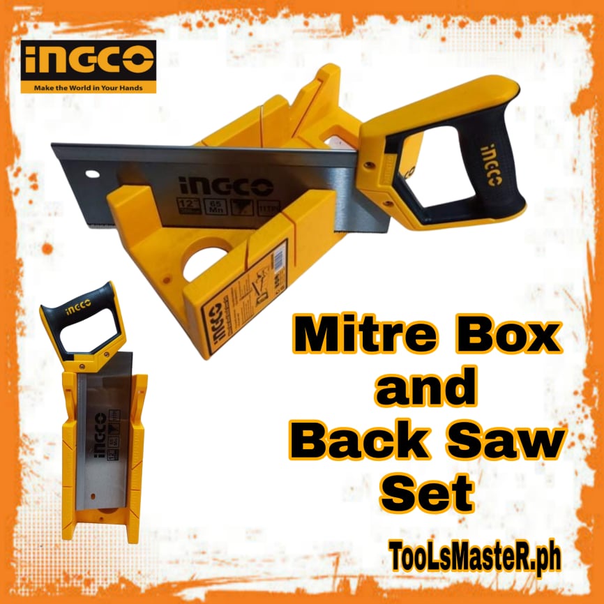 INGCO Miter Box and Back Saw SET HMBS3008 | Shopee Philippines
