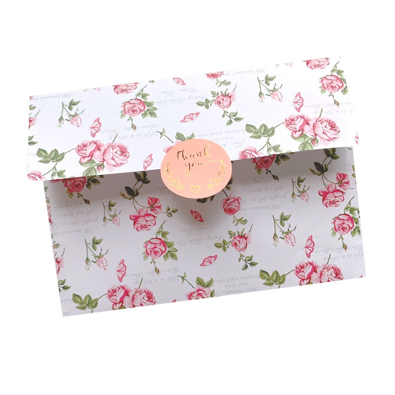 10pcs/lot Window Envelope Floral Flower Design Paper Envelope Color ...