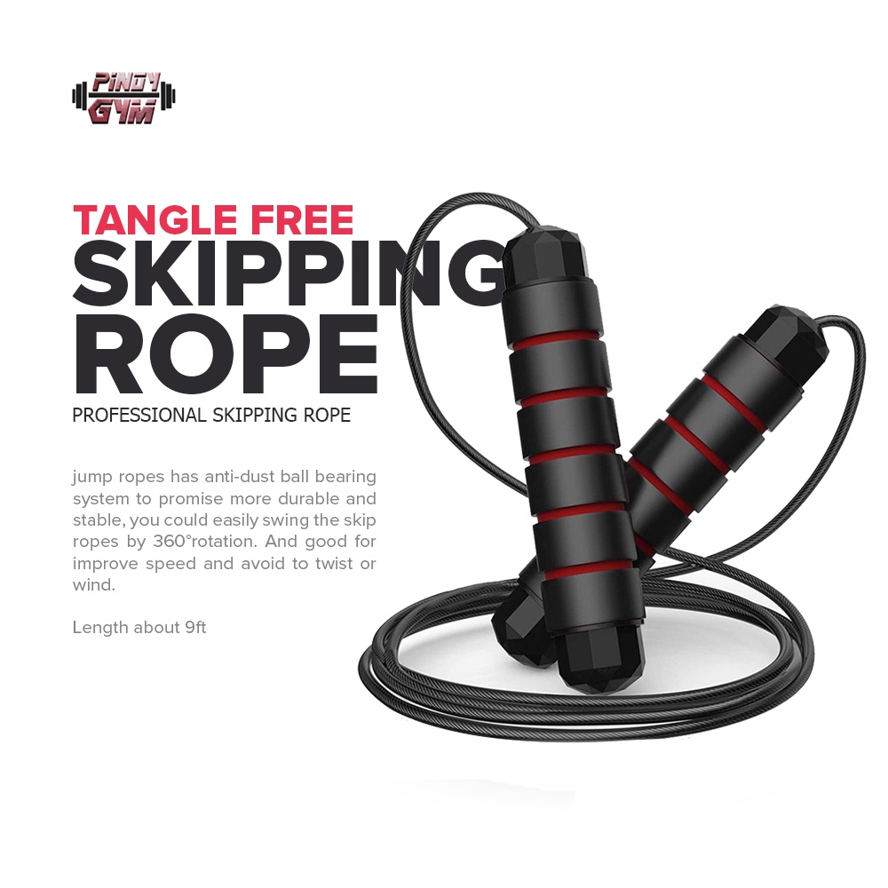 Professional Skipping Rope Tangle-Free with Ball Bearings Rapid Speed ...