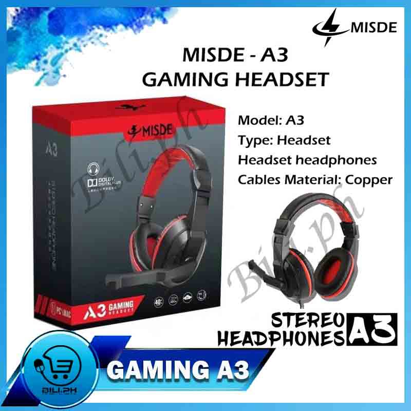 MISDE A3 Gaming Wired Bass Surround Stereo MISDE Headphone With ...