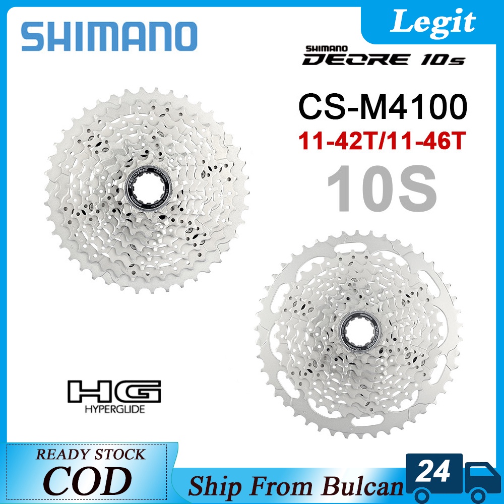 Shimano Deore CS-M4100 10 Speed Bike Cassette 10S 10V MTB Mountain Bicycle Freewheel 11-42T 11 ...
