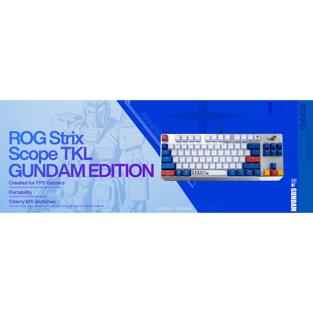 ASUS ROG STRIX SCOPE TKL GAMING KEYBOARD GUNDAM LTD | Shopee Philippines