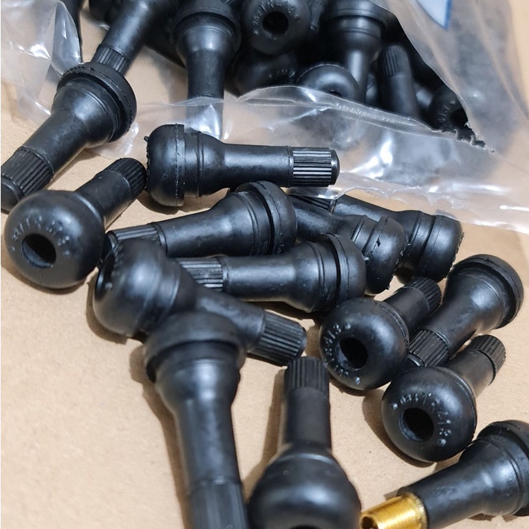 100 Pieces/Bag TR143 Tubeless Valve with Tire Valve Cap (PITO NG GULONG ...