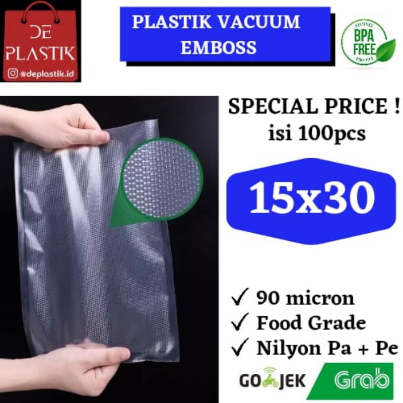 15x30 emboss Vacuum Plastic contains 100/ embossed Vacuum plastic ...