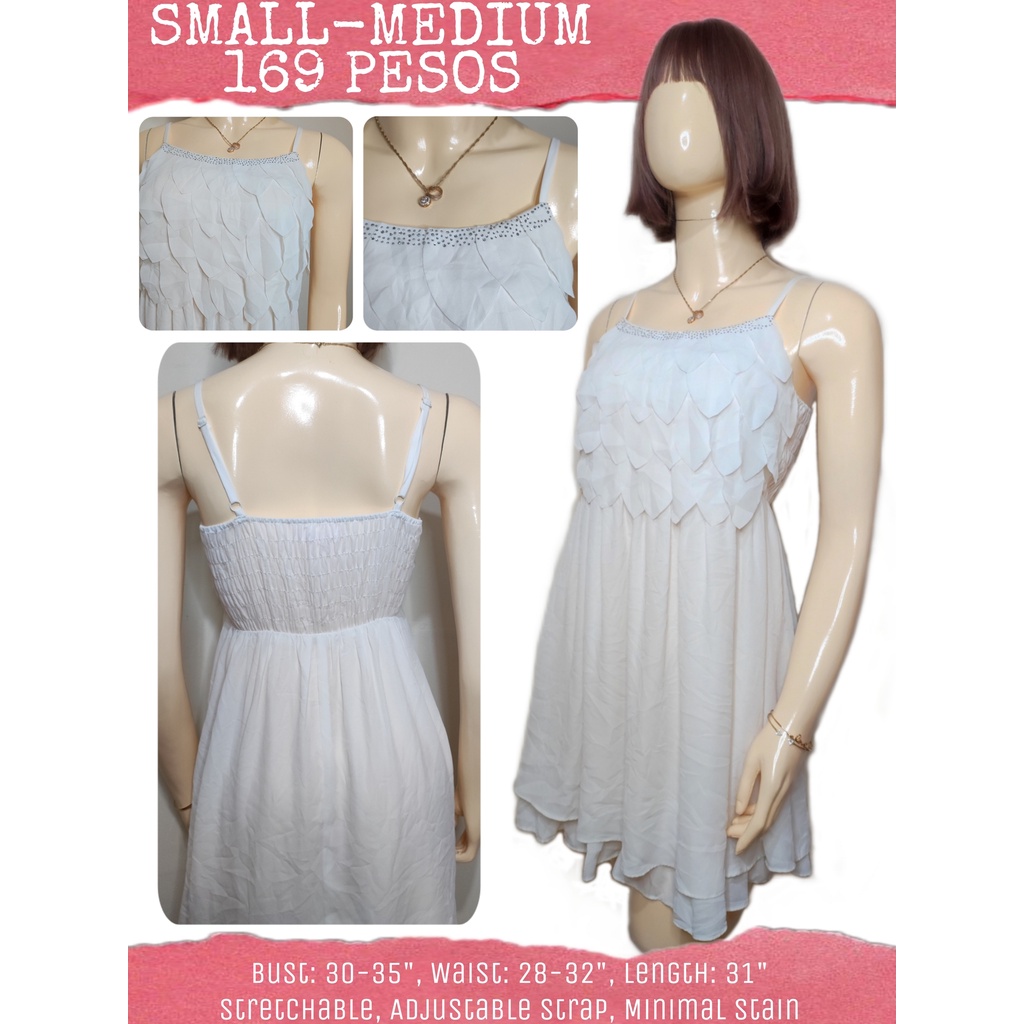 WHITE Pre-loved Ukay Mini/Midi Dresses | Shopee Philippines