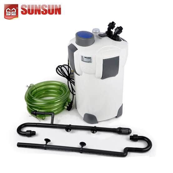 SUNSUN HW-303B 4-STAGE EXTERNAL CANISTER FILTER 370GPH 9W UV STERILIZER ...