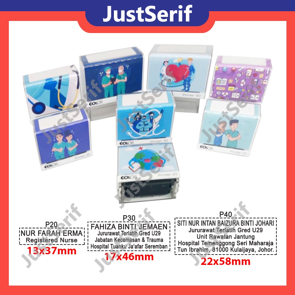 Colop Self inking Name Nama Stamp Doctor & Nurse Stamp + Special Cover | Shopee Philippines