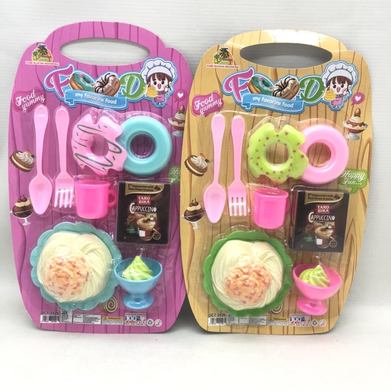 My Favorite Food Cafe Toy Set Cooking Toy Cafe Set Donut Cuisine ...