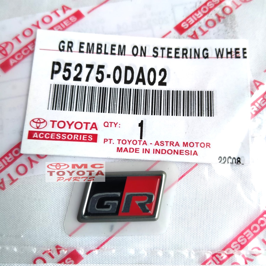 GR / Gazoo Racing Sport Logo Emblem on Steering Wheel P5275-0DA02 ...