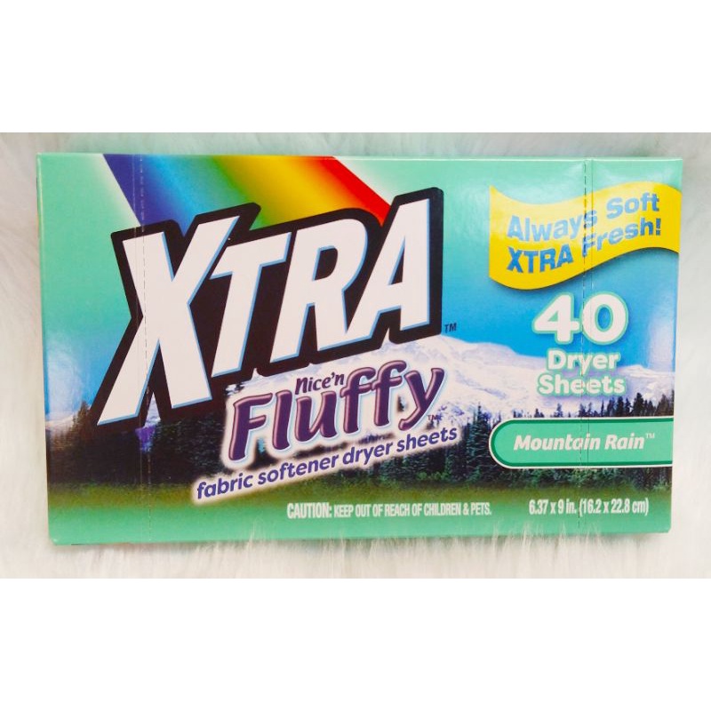 Xtra Nice'n Fluffy Fabric Softener Dryer Sheets 40 Dryer Sheets ...