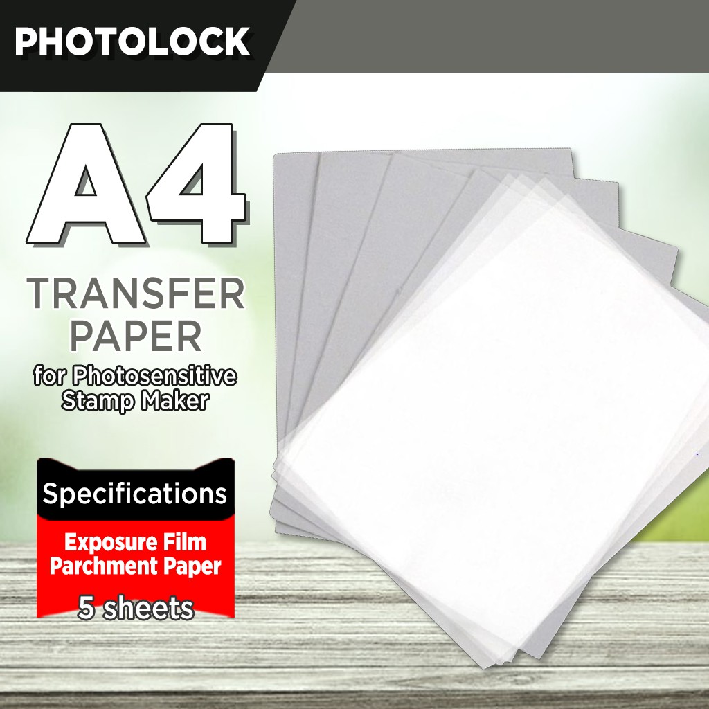Transfer Paper for Flash Stamp Making || Exposure Film / Parchment ...